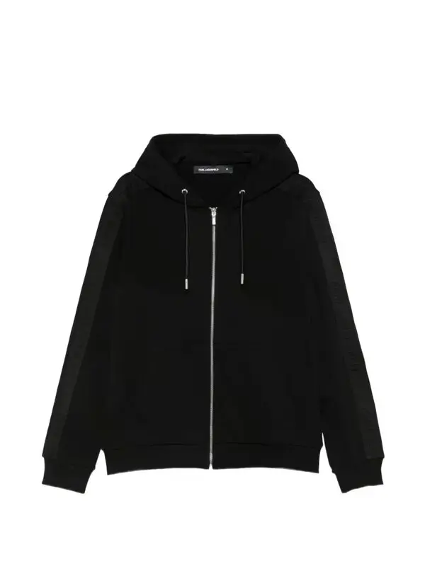 Karl Lagerfeld Logo-tape Zip-up Hoodie