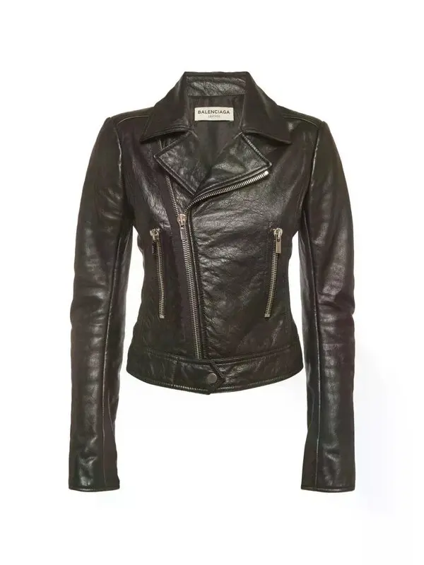 Balenciaga New Moto Leather Biker Jacket