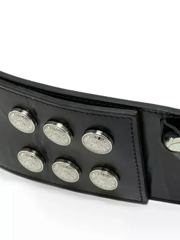 Balmain Chain-embellished Leather Belt