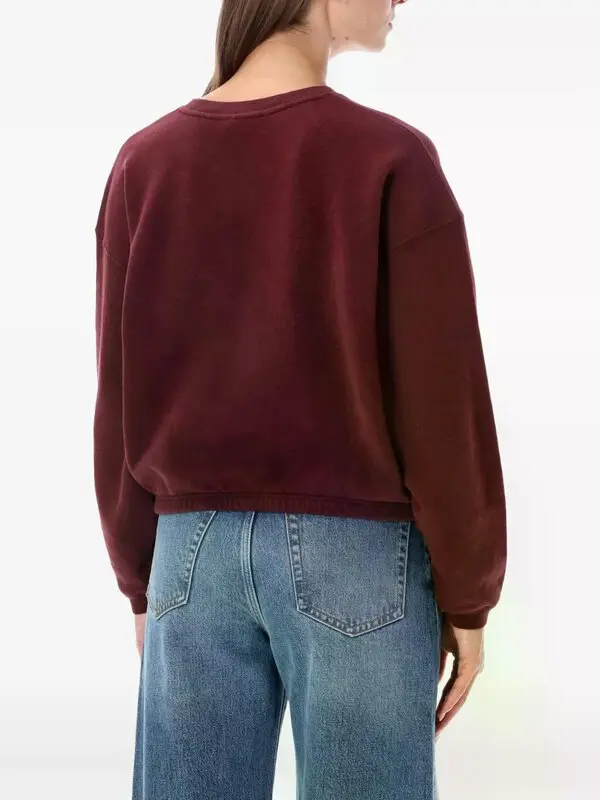 American Vintage Izubird Logo-print Cropped Sweatshirt - Red