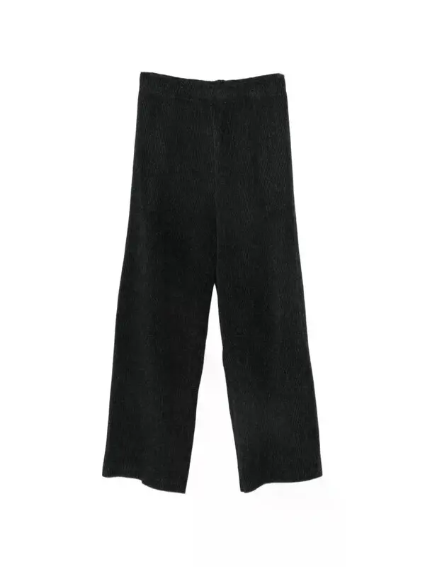 GONGDID DESIGN Ribbed-knit Trousers - Black