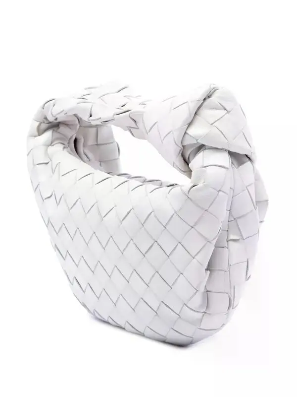 Bottega Veneta 2012-2026 Mini Nappa Intrecciato Jodie Hobo Bag - White