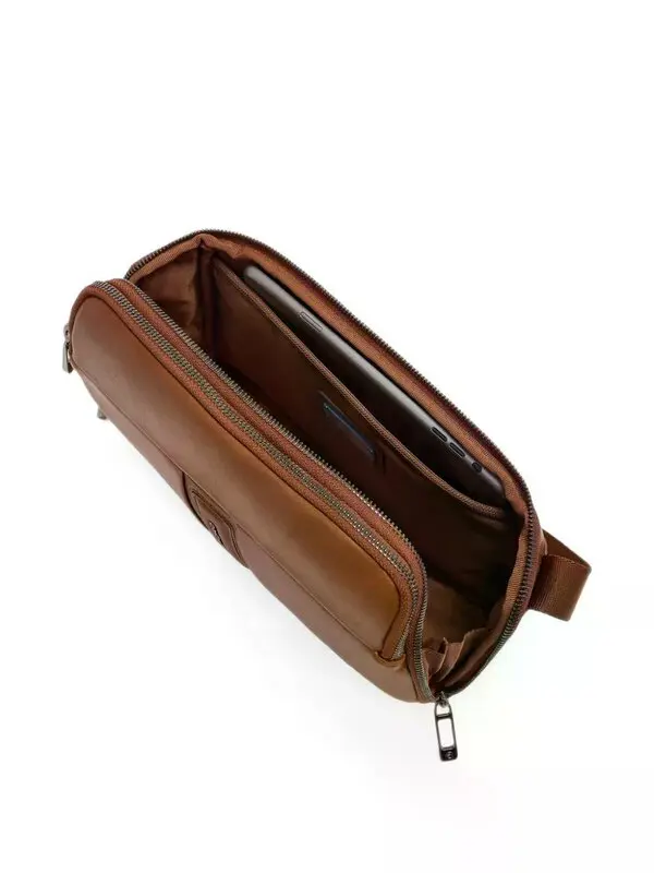 PIQUADRO Logo-plaque Leather Mini Ipad® Laptop Bag