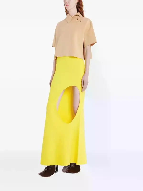 A.W.A.K.E. Mode Rugby Asymmetric-collar Short-sleeve Top