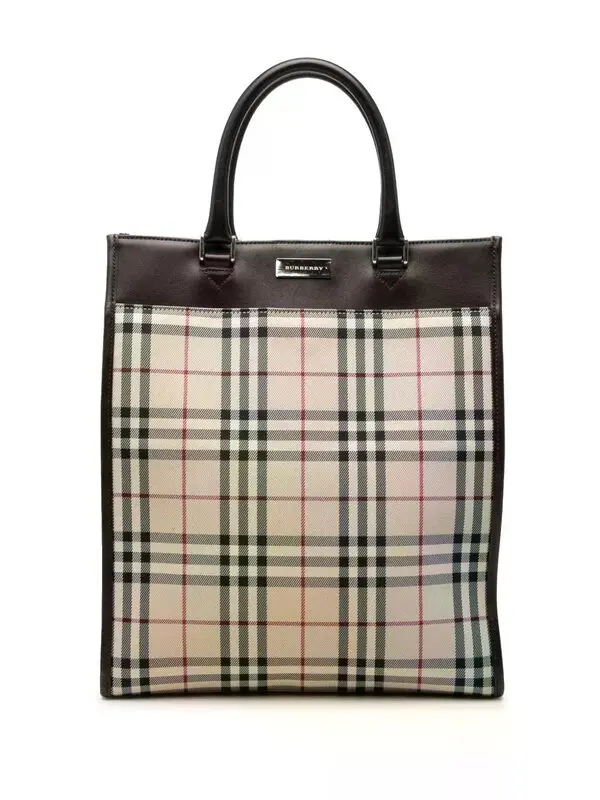 Burberry 2000-2017 House Check Canvas Tote Bag