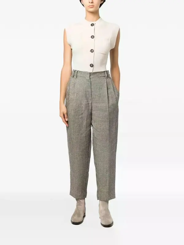 Brunello Cucinelli Houndstooth-pattern Pleated Trousers