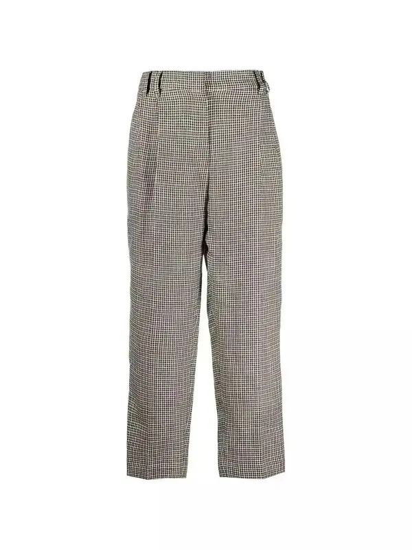 Brunello Cucinelli Houndstooth-pattern Pleated Trousers