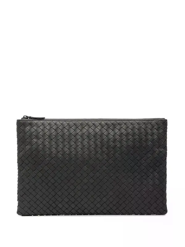 Bottega Veneta 2012-2026 Nappa Intrecciato Zip Clutch Bag