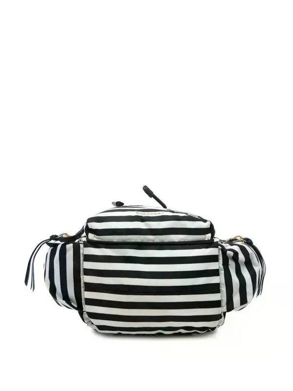 Burberry 2000-2017 Medium Striped Nylon Runway Backpack