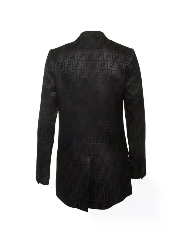 Fendi Zucca-pattern Double-breasted Blazer