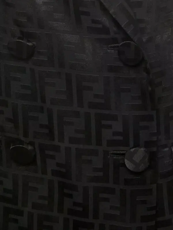 Fendi Zucca-pattern Double-breasted Blazer