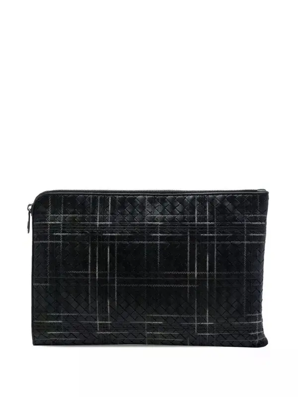 Bottega Veneta 2012-2026 Nappa Intrecciato Metropolis Document Case Clutch Bag