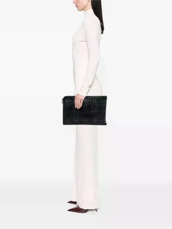 Bottega Veneta 2012-2026 Nappa Intrecciato Metropolis Document Case Clutch Bag