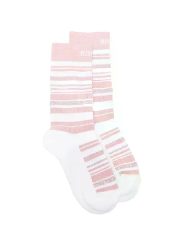 Missoni Striped Glitter-knit Socks