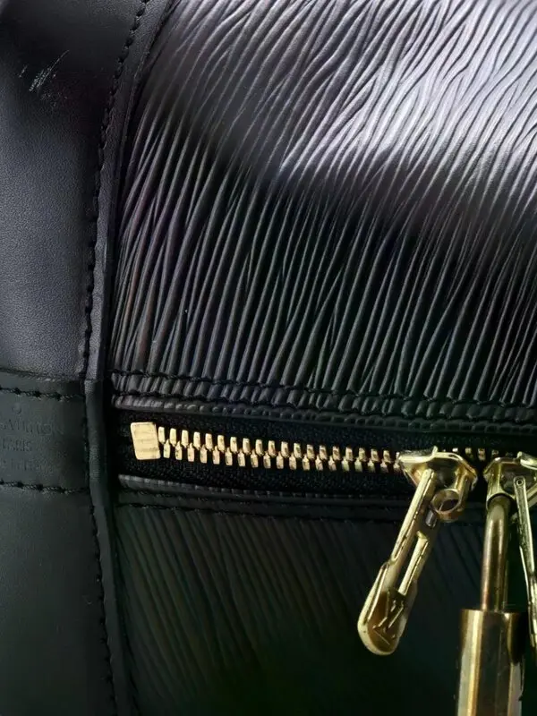 LOUIS VUITTON Vintage Alma Handbag Epi Leather Pm Satchel - Black
