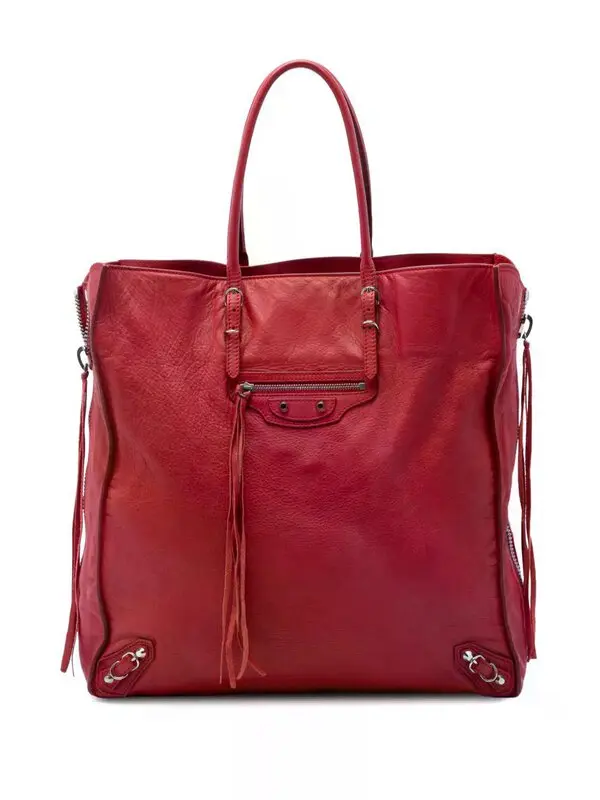 Balenciaga 2012 Leather Papier A5 Zip Around Tote Bag