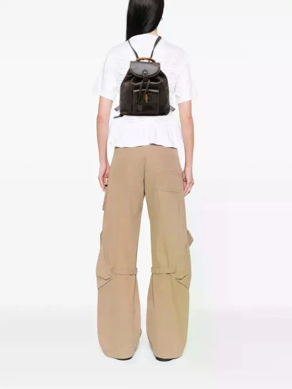Gucci 20th Century Mini Calfskin Bamboo Drawstring Backpack
