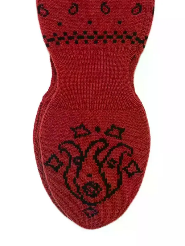 Guest In Residence Paisley-print Knitted Bandana Scarf