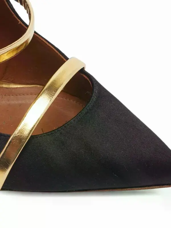 MALONE SOULIERS Maureen Metallic-strap Heeled Mules