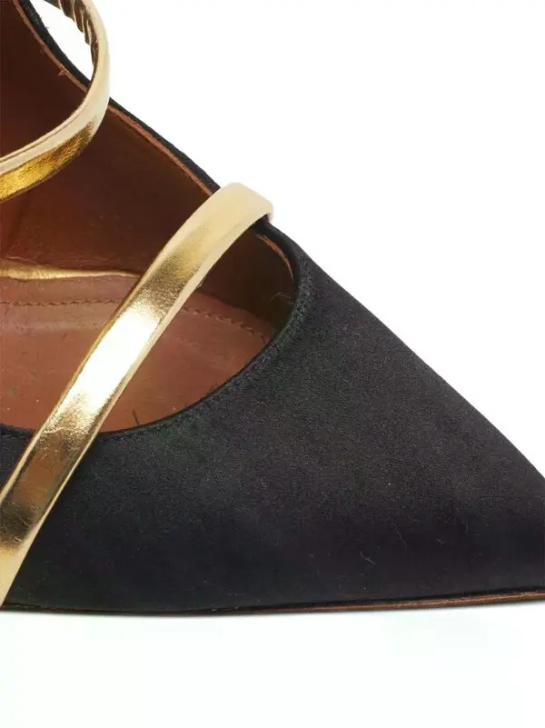 MALONE SOULIERS Maureen Metallic-strap Heeled Mules - Black