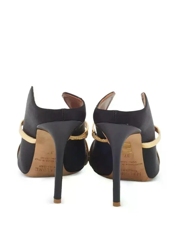 MALONE SOULIERS Maureen Metallic-strap Heeled Mules