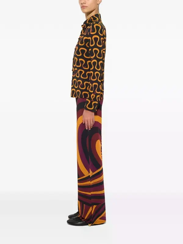 Emilio Pucci Iride Print Satin Jersey Pants