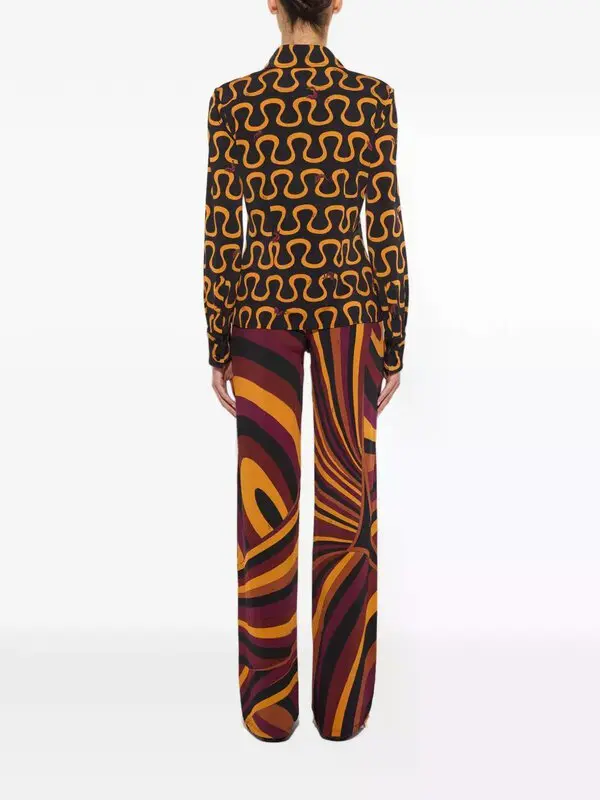 Emilio Pucci Iride Print Satin Jersey Pants