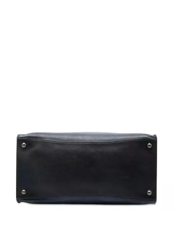 Prada 2010-2026 Glace Calf Sound Lock Top Handle Bag Satchel