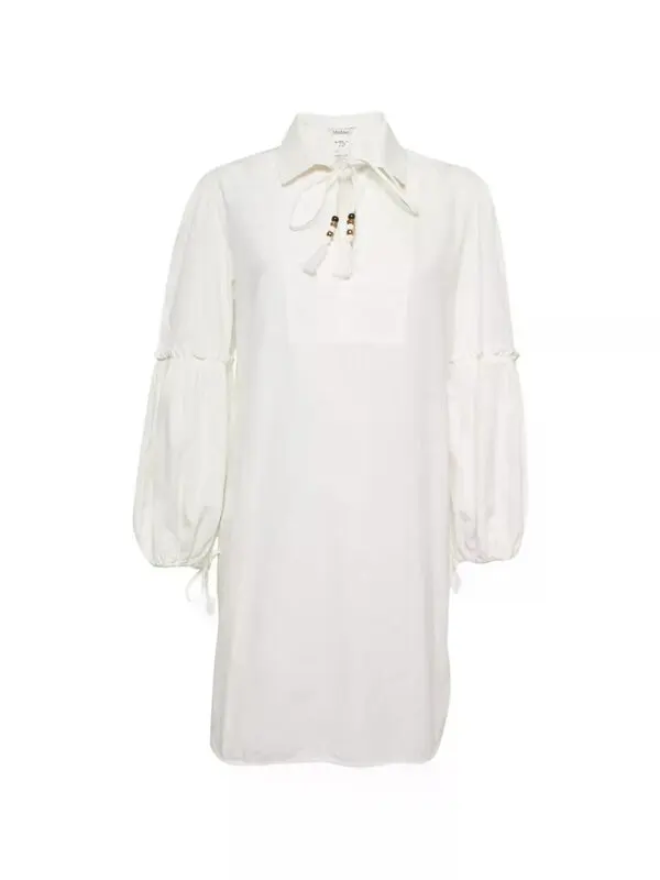 Max Mara Tassel-trim Poplin Mini Dress