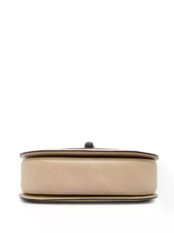 Gucci 20th Century Grained Calfskin Bamboo Night Satchel - Neutrals