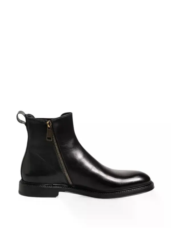 Dolce & Gabbana Side-zip Leather Ankle Boots