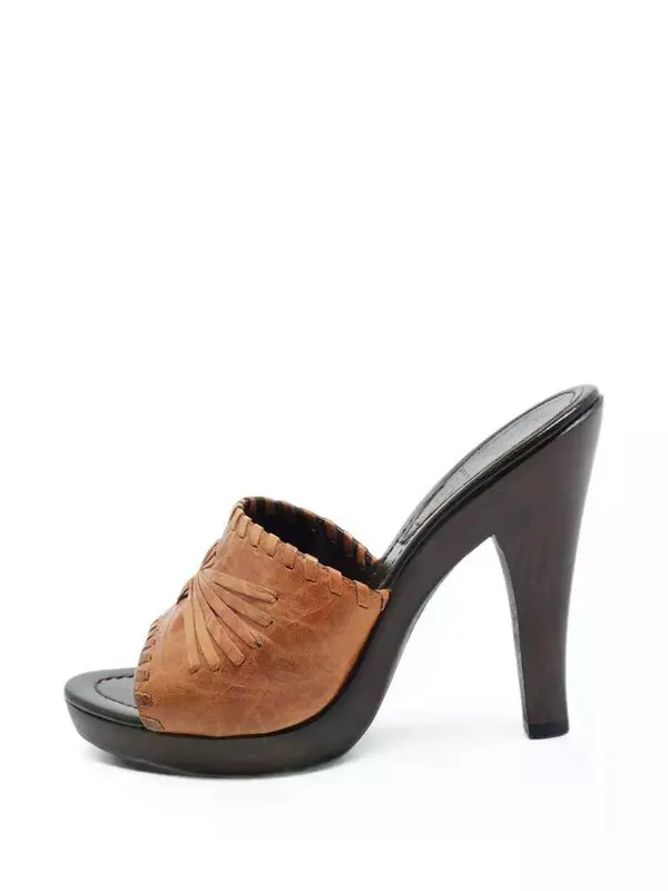 Fendi Whipstitch Platform Sandals - Neutrals