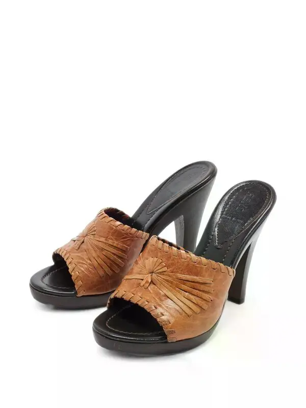 Fendi Whipstitch Platform Sandals