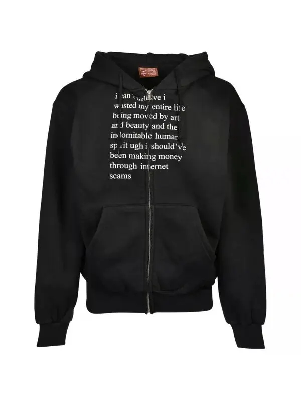 PRAYING Graphic-print Zip-up Hoodie