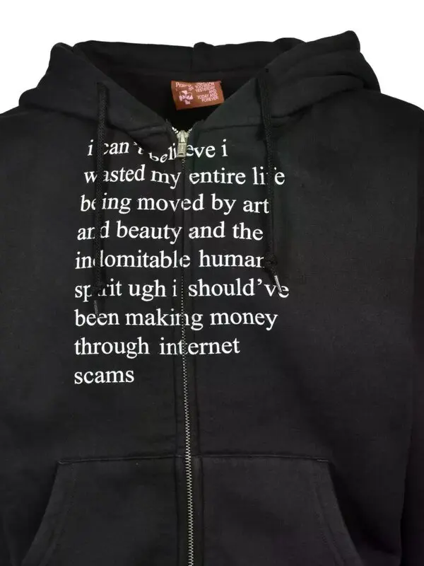 PRAYING Graphic-print Zip-up Hoodie