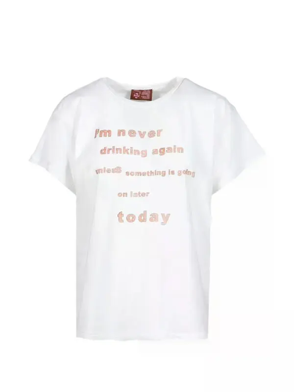 PRAYING Never Drinking Again Graphic-print T-shirt - White