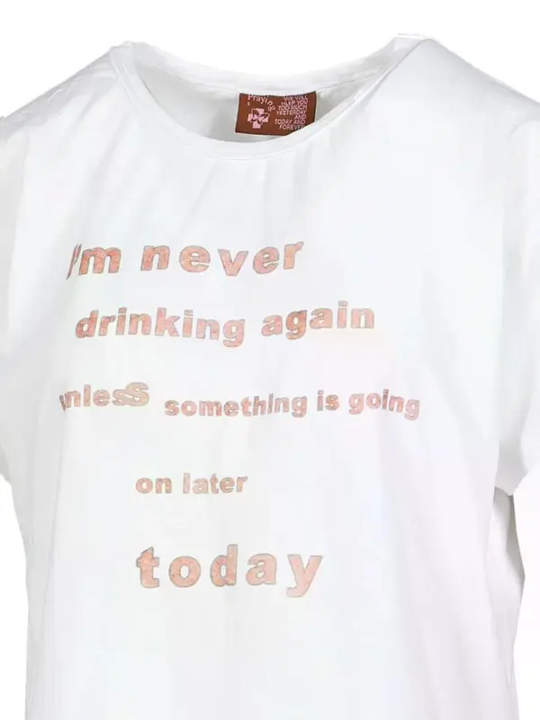 PRAYING Never Drinking Again Graphic-print T-shirt