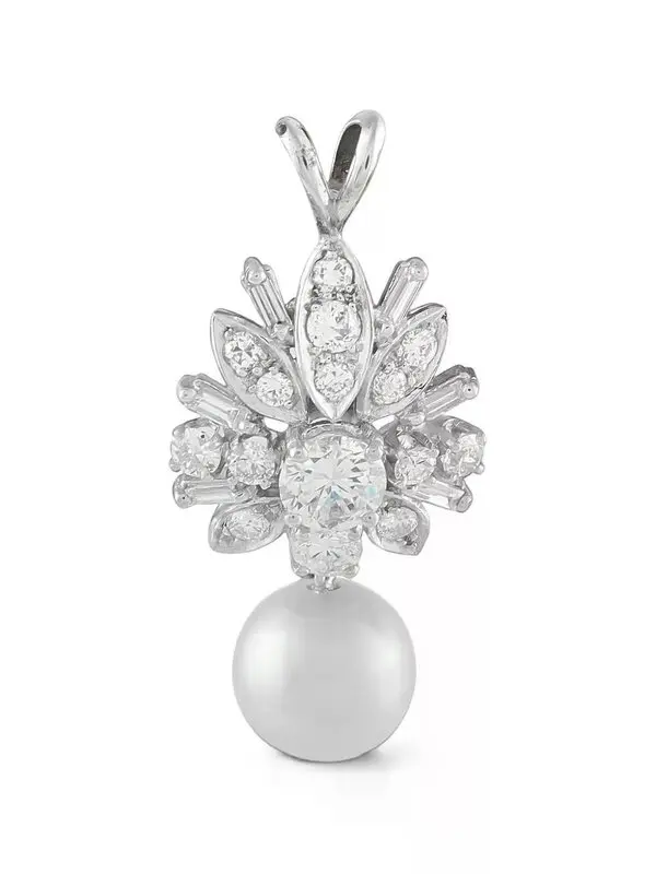 LB EXCLUSIVE Diamond And Pearl Pendant - Silver