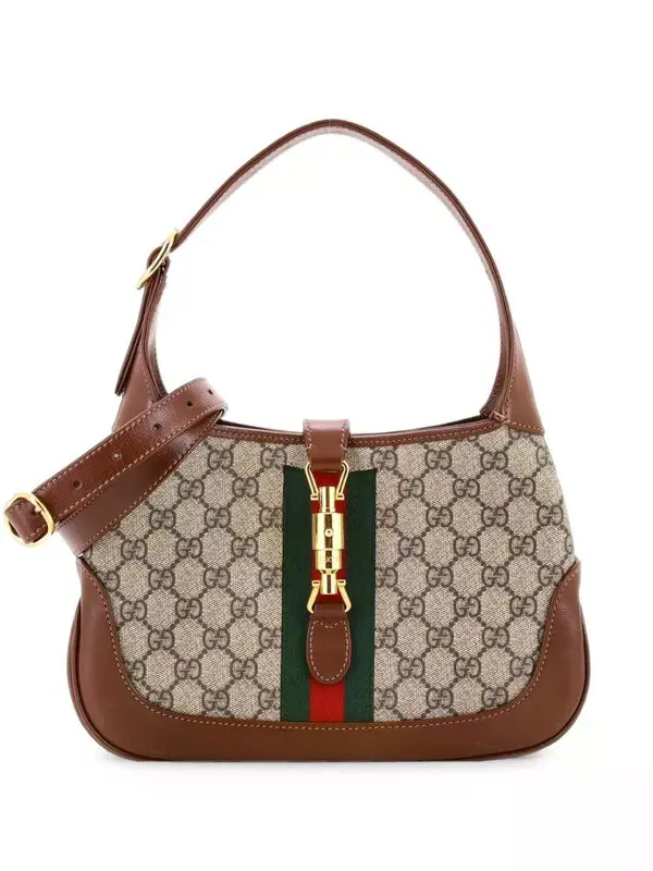 Gucci Jackie 1961 Gg Coated Canvas Small Hobo Bag