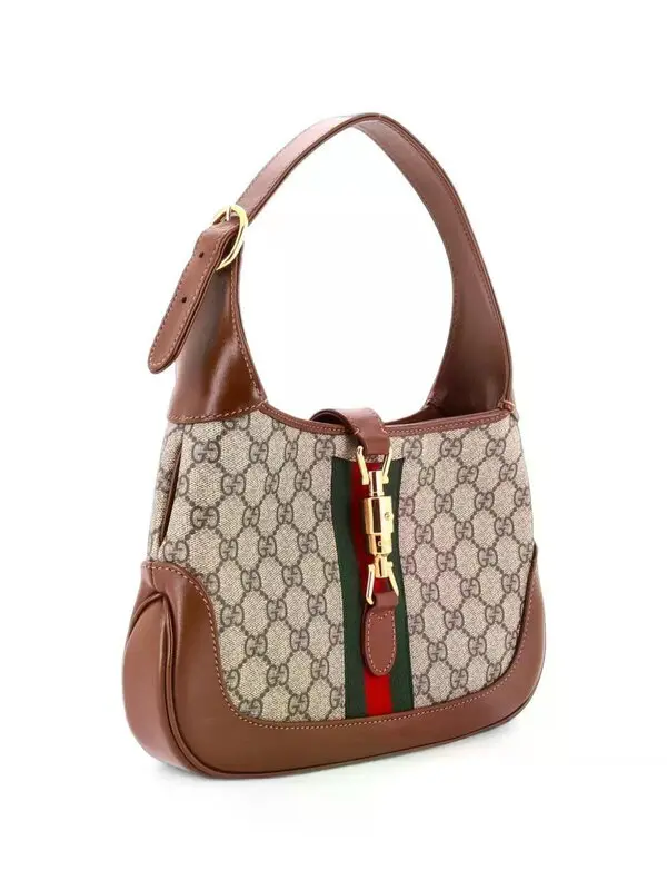 Gucci Jackie 1961 Gg Coated Canvas Small Hobo Bag
