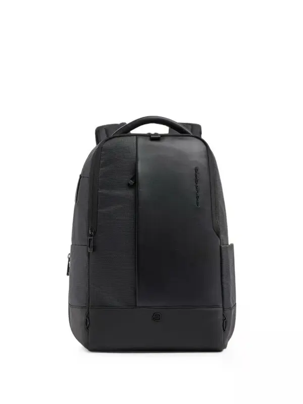 PIQUADRO Panelled Logo-debossed Backpack - Black