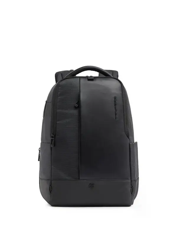 PIQUADRO Panelled Logo-debossed Backpack - Black