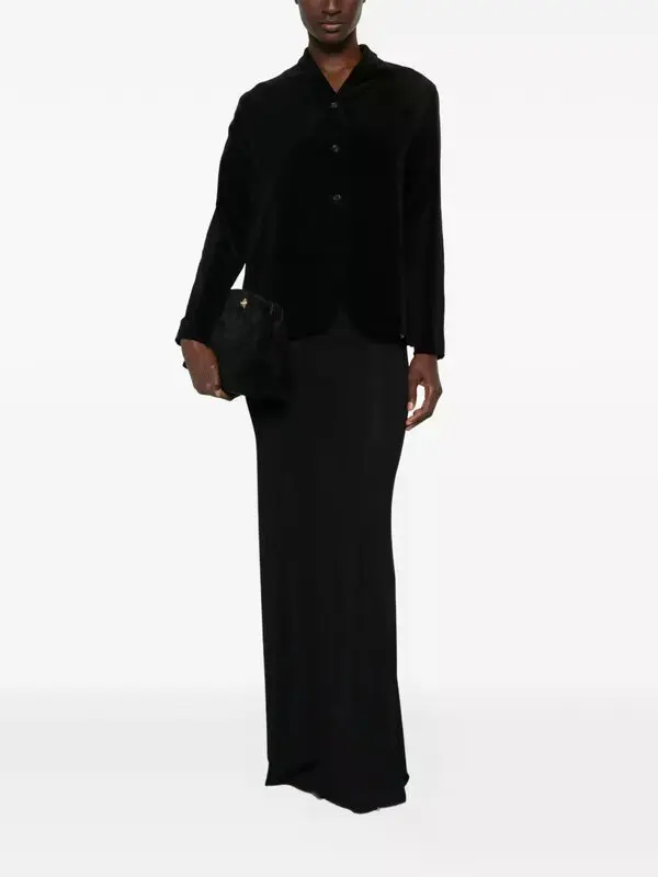 Apuntob Single-breasted Velvet Blazer