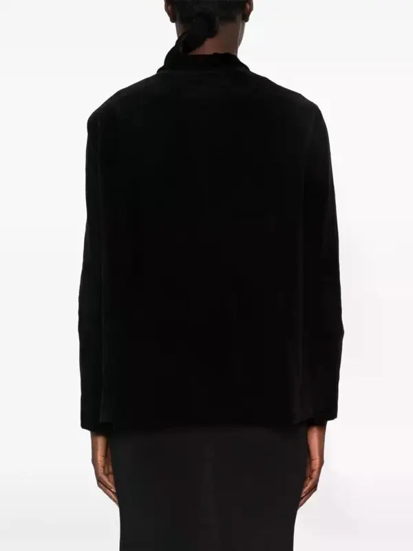 Apuntob Single-breasted Velvet Blazer