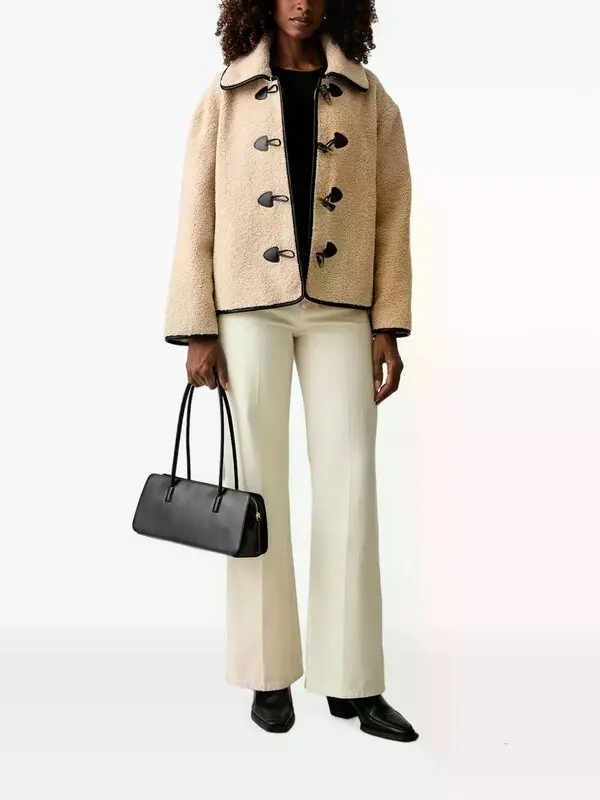 TWINSET Faux-fur Caban Coat With Frog Fasteners