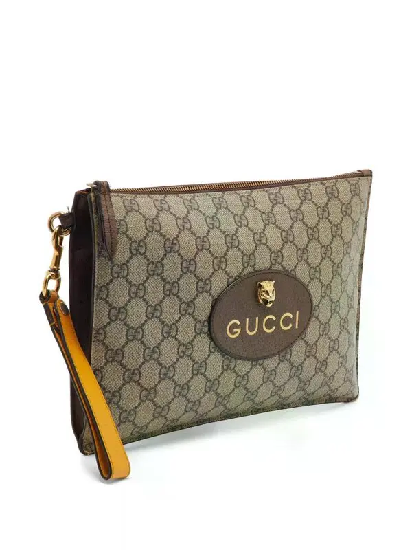 Gucci Neo Vintage Gg Supreme Pouch - Neutrals