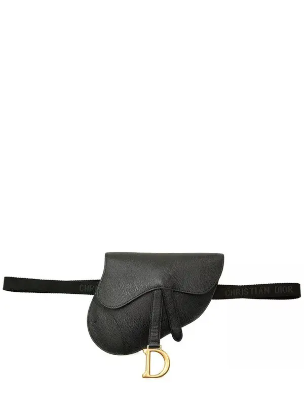 Dior 2019 Leather Saddle Belt Bag - Black