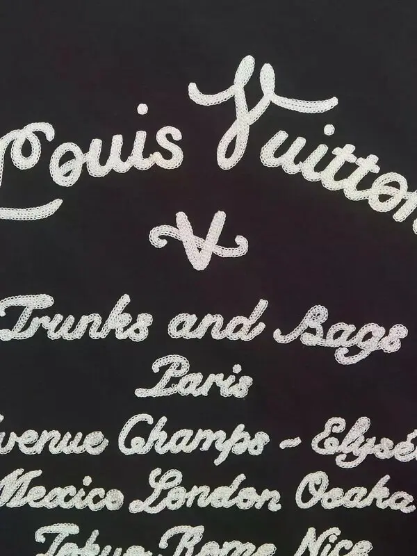 LOUIS VUITTON Trunks And Bags Cities Jersey T-shirt - Black