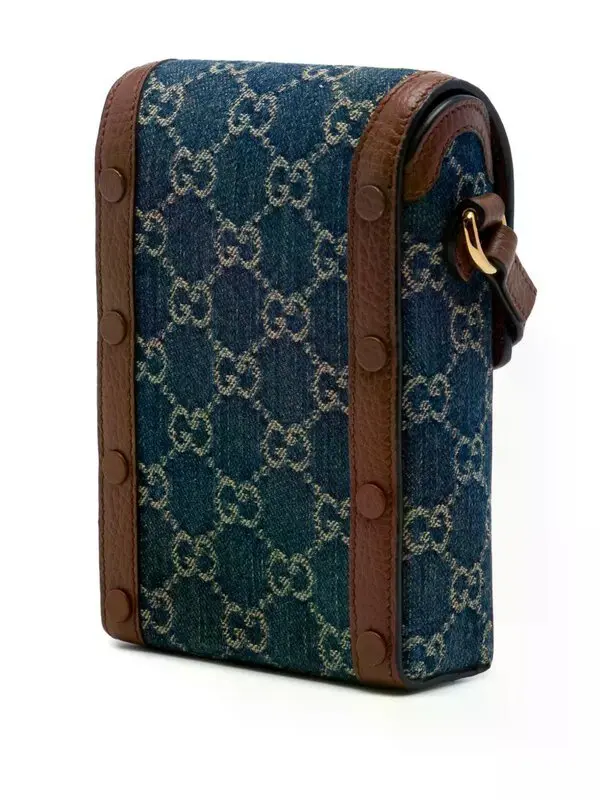 Gucci 2016-2026 Mini Gg Denim Horsebit 1955 Crossbody Bag