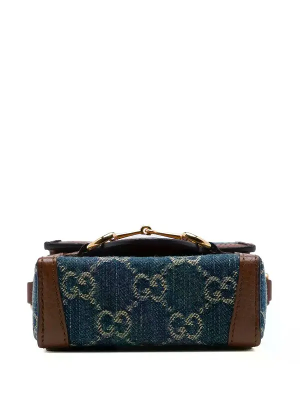 Gucci 2016-2026 Mini Gg Denim Horsebit 1955 Crossbody Bag